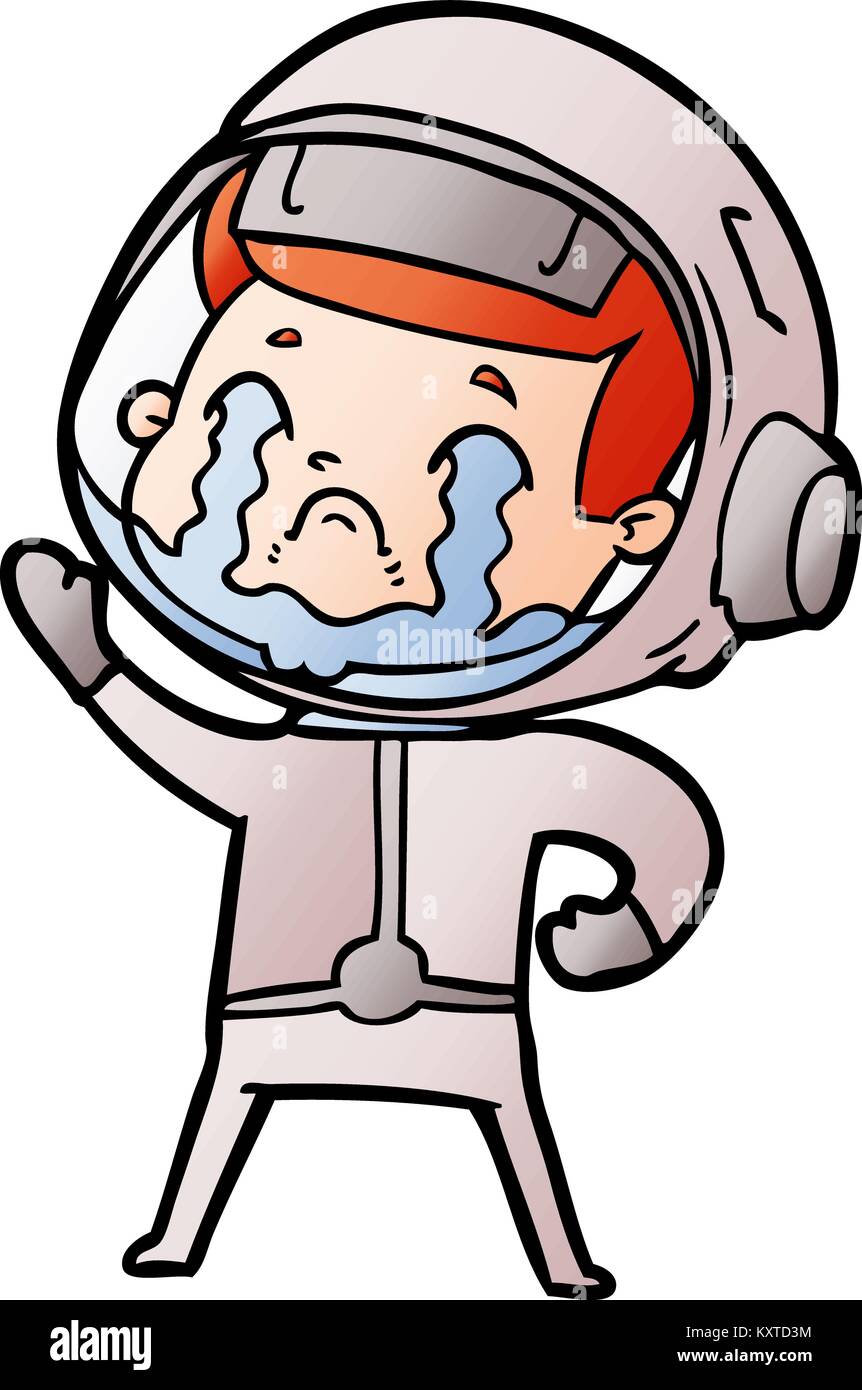 cartoon crying astronaut Stock Vector Image & Art - Alamy