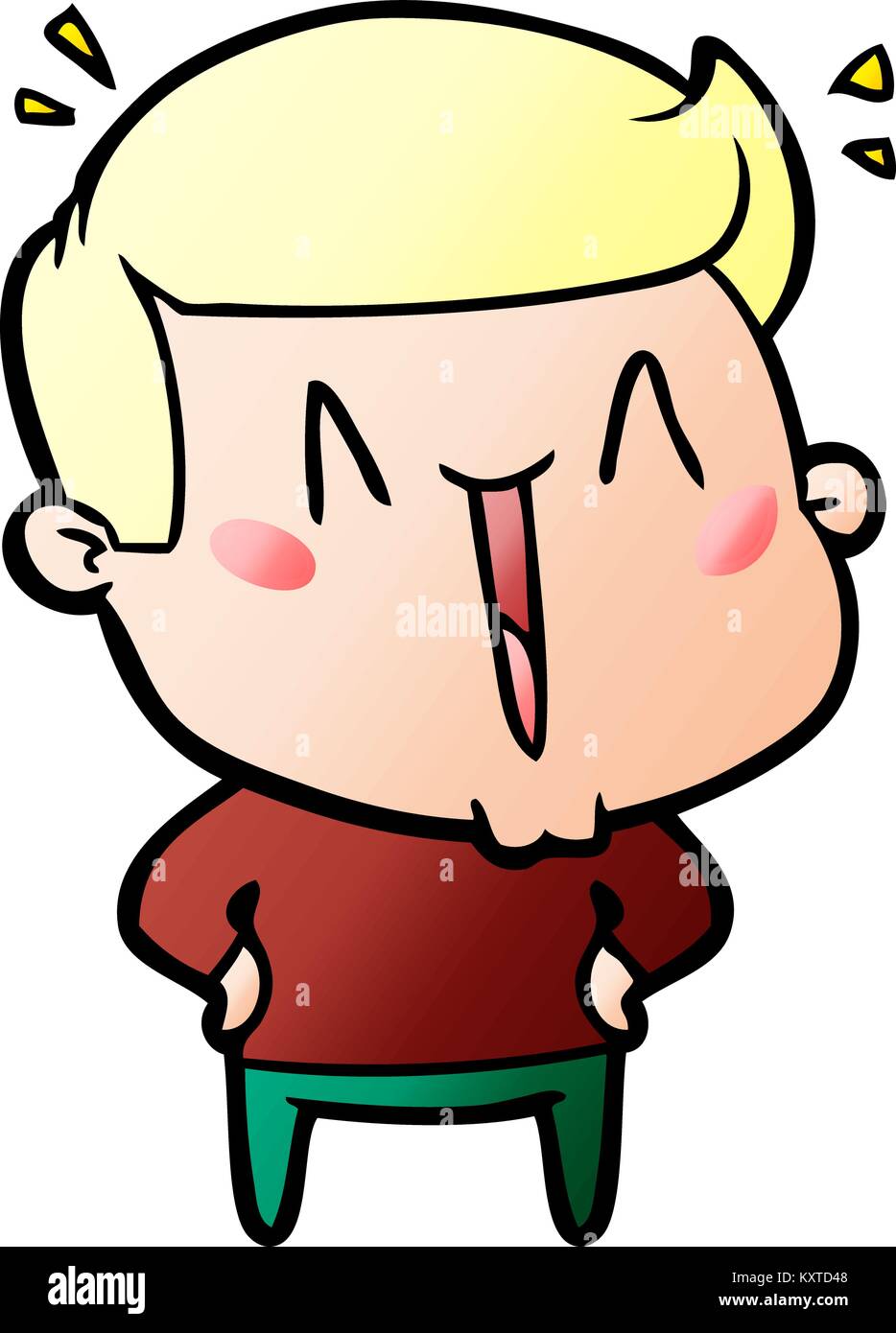 cartoon excited man Stock Vector Image & Art - Alamy