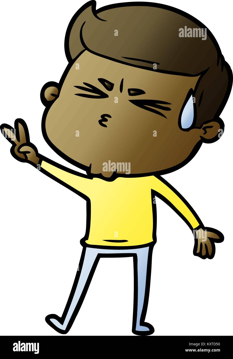 cartoon man sweating Stock Vector Image & Art - Alamy