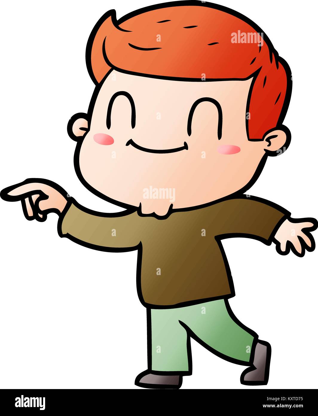 cartoon friendly man Stock Vector Image & Art - Alamy