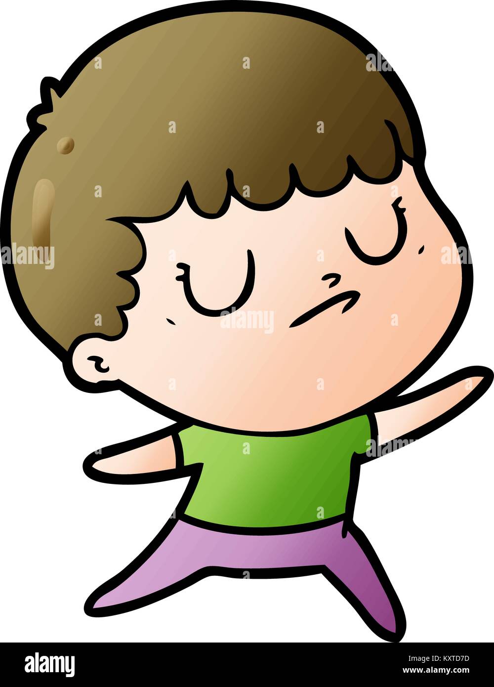 cartoon grumpy boy Stock Vector Image & Art - Alamy