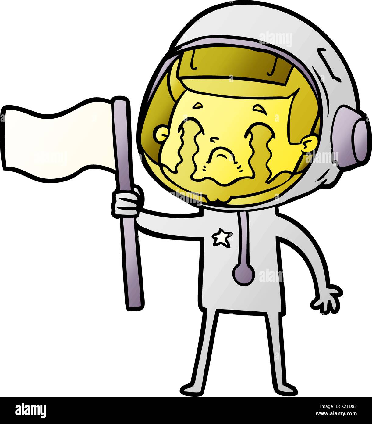 cartoon crying astronaut Stock Vector Image & Art - Alamy
