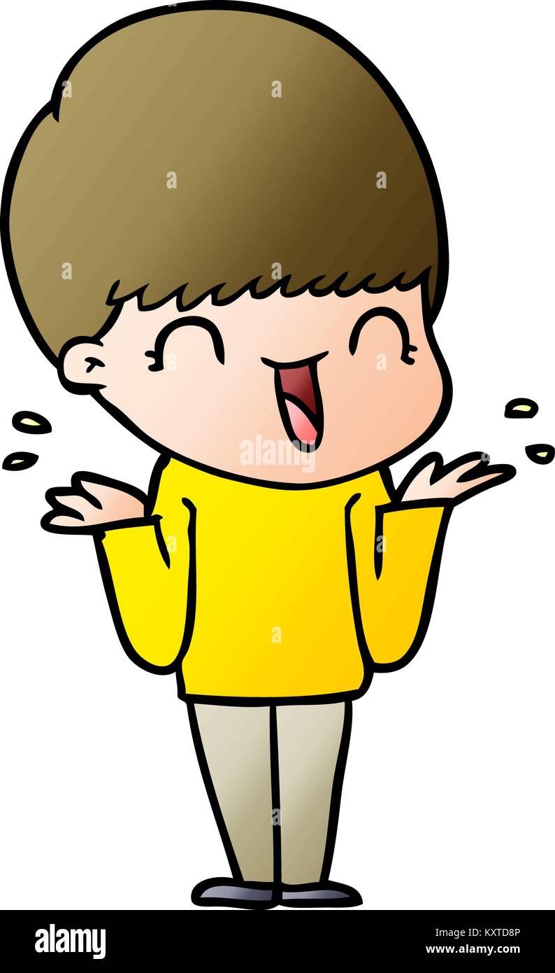 happy cartoon boy Stock Vector Image & Art - Alamy