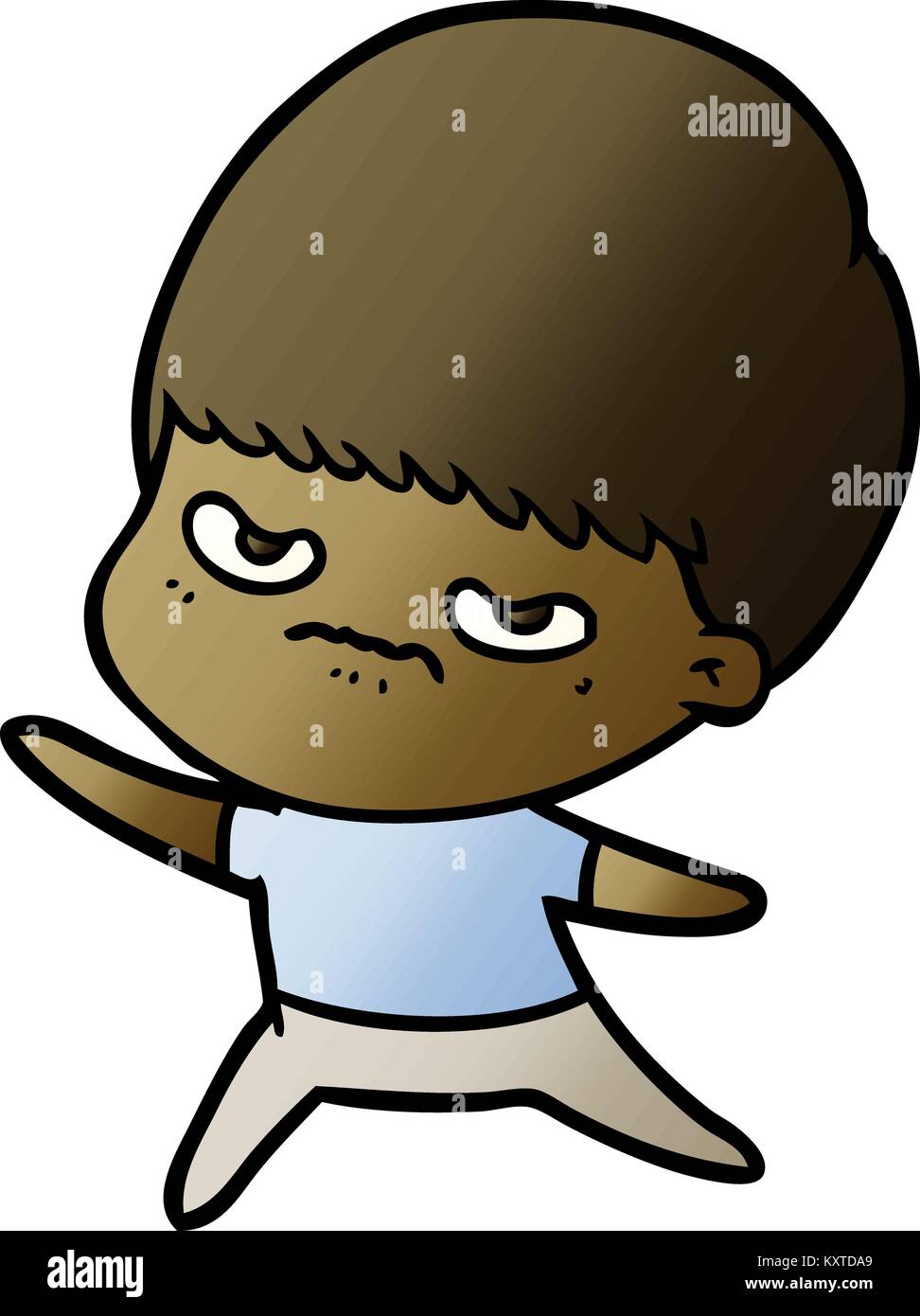 cartoon angry boy Stock Vector Image & Art - Alamy