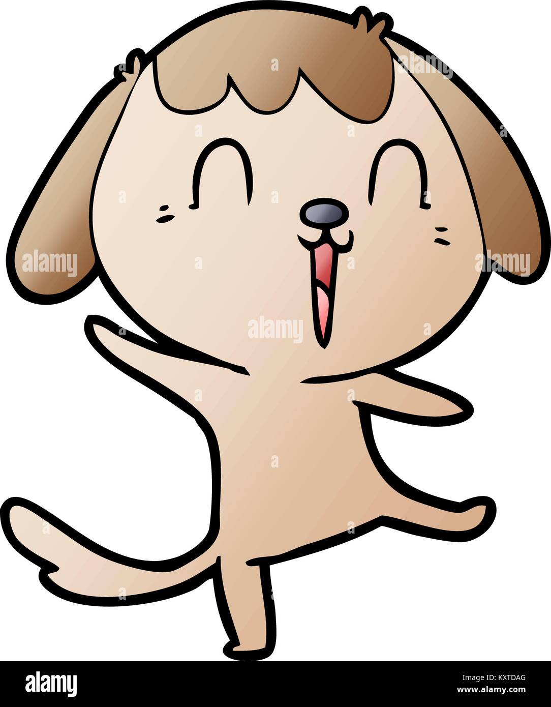 happy cartoon dog Stock Vector Image & Art - Alamy