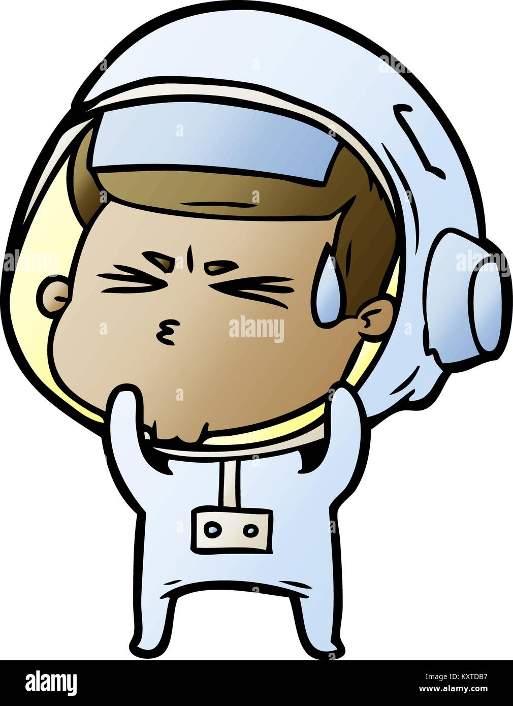 cartoon stressed astronaut Stock Vector Image & Art - Alamy