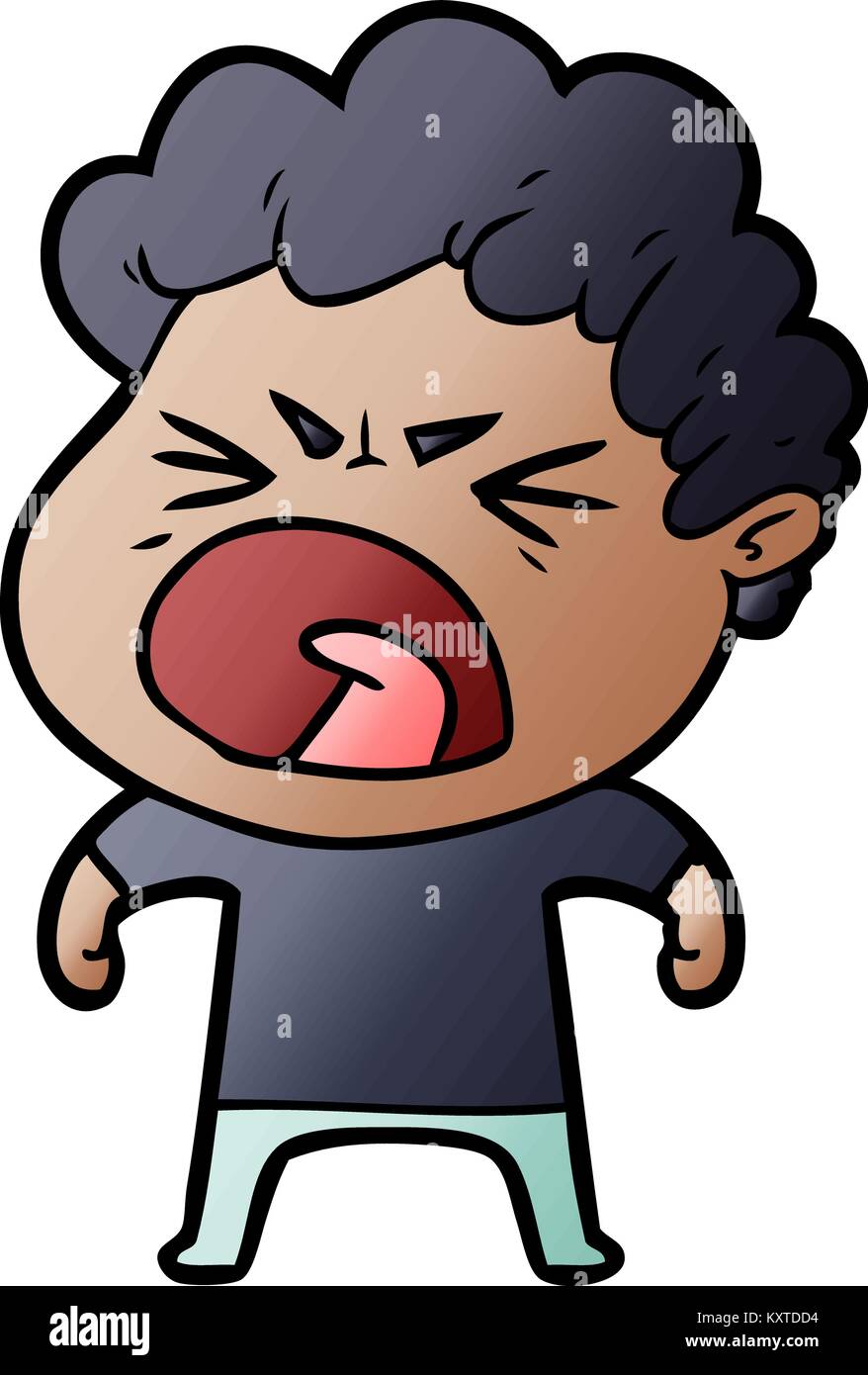 cartoon furious man Stock Vector Image & Art - Alamy
