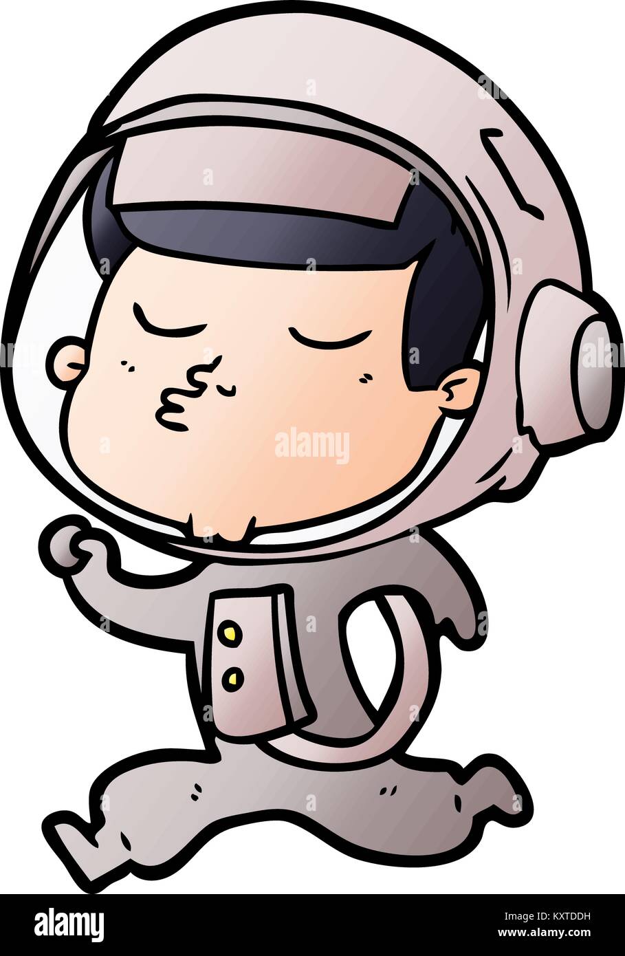 cartoon confident astronaut running Stock Vector Image & Art - Alamy