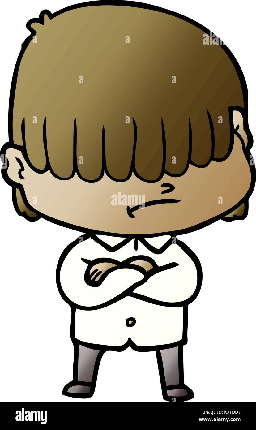 cartoon boy with untidy hair Stock Vector Image & Art - Alamy