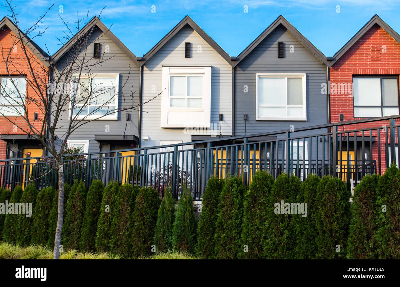 Beautifull townhomes new development Stock Photo - Alamy