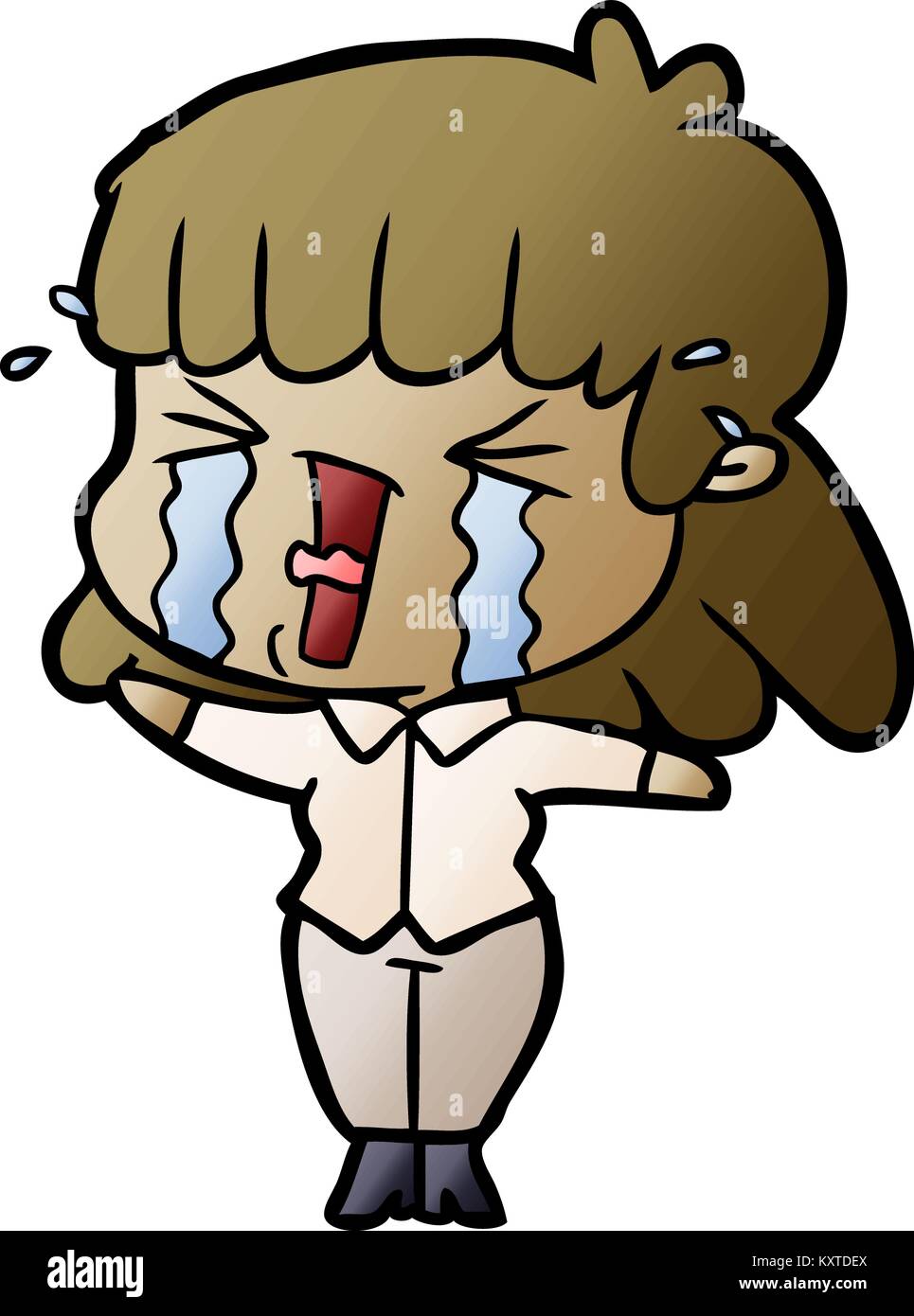 cartoon woman in tears Stock Vector Image & Art - Alamy