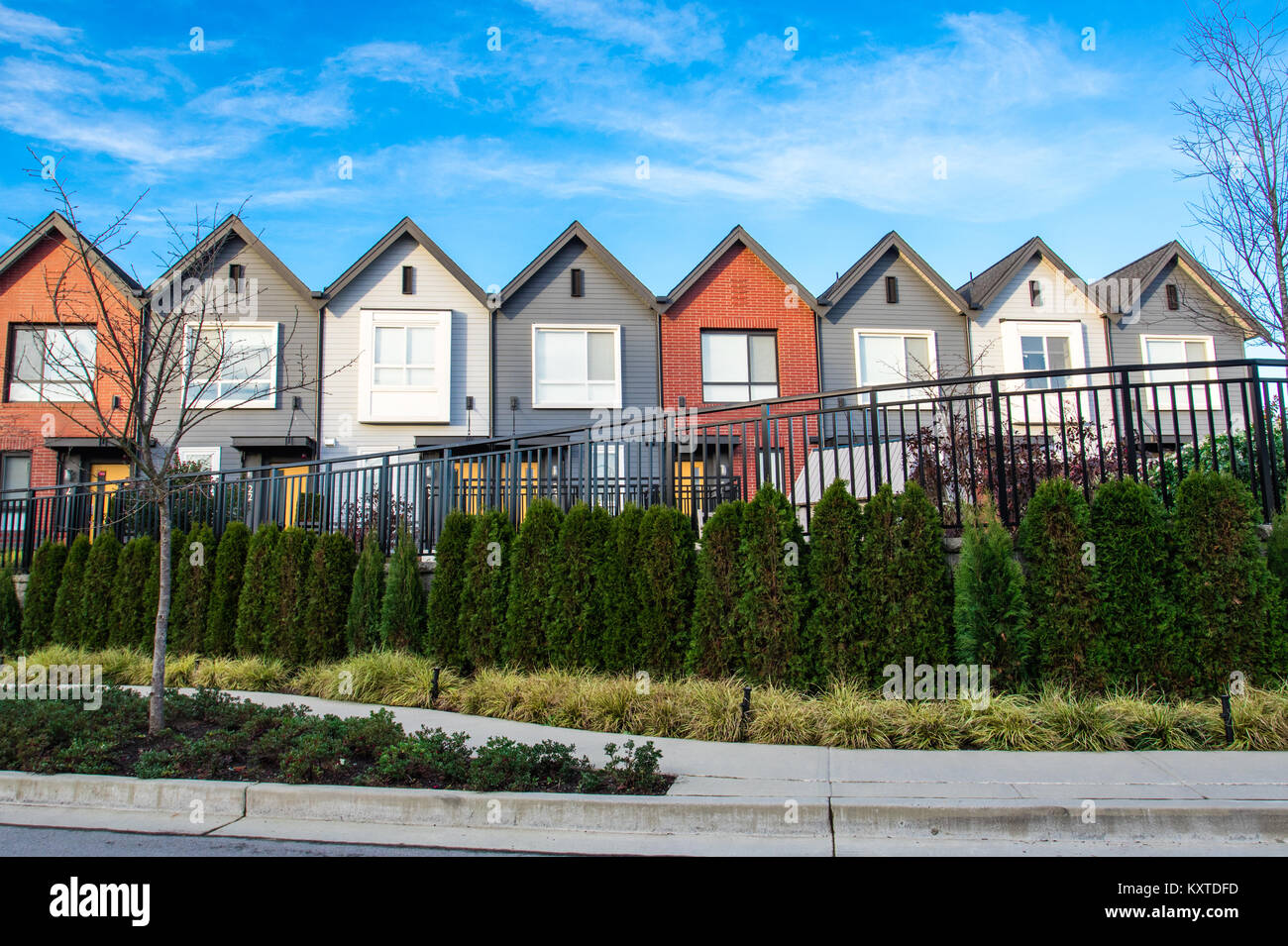Beautifull townhomes new development Stock Photo - Alamy