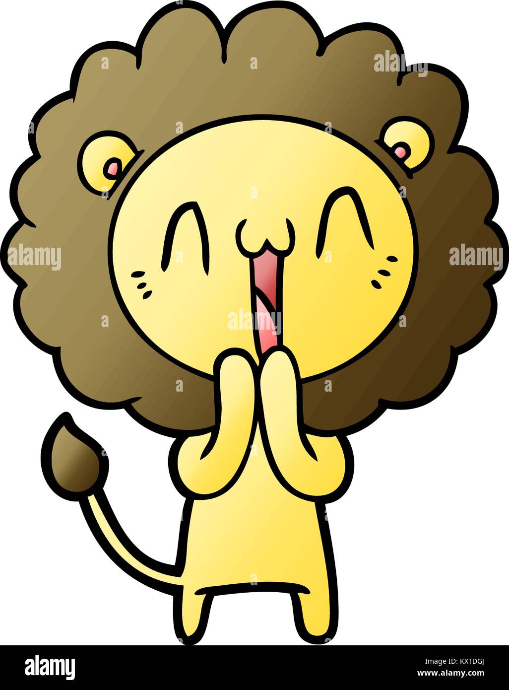 happy cartoon lion Stock Vector Image & Art - Alamy