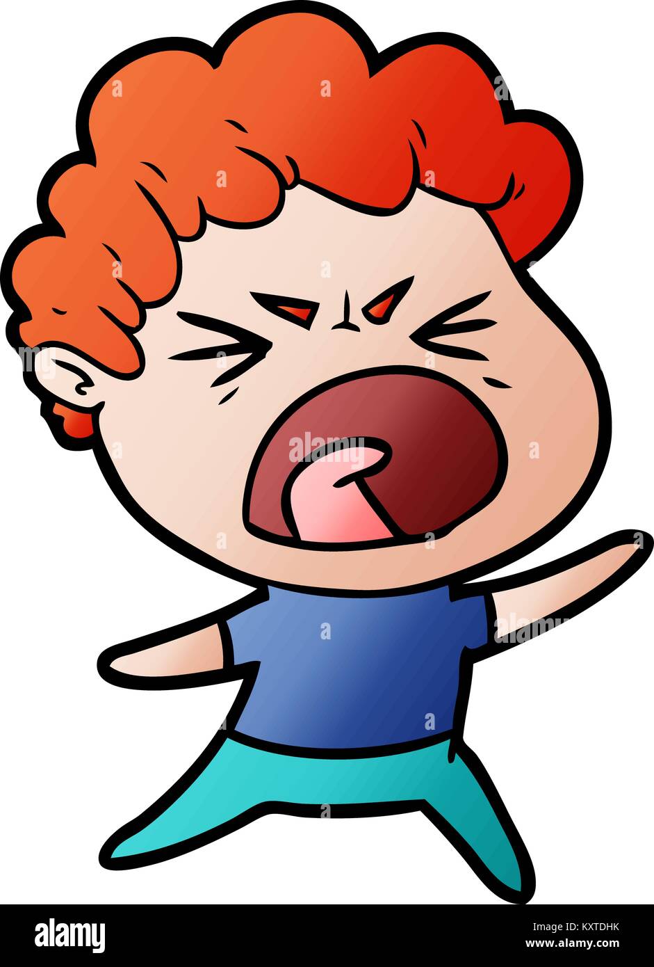 cartoon furious man Stock Vector Image & Art - Alamy