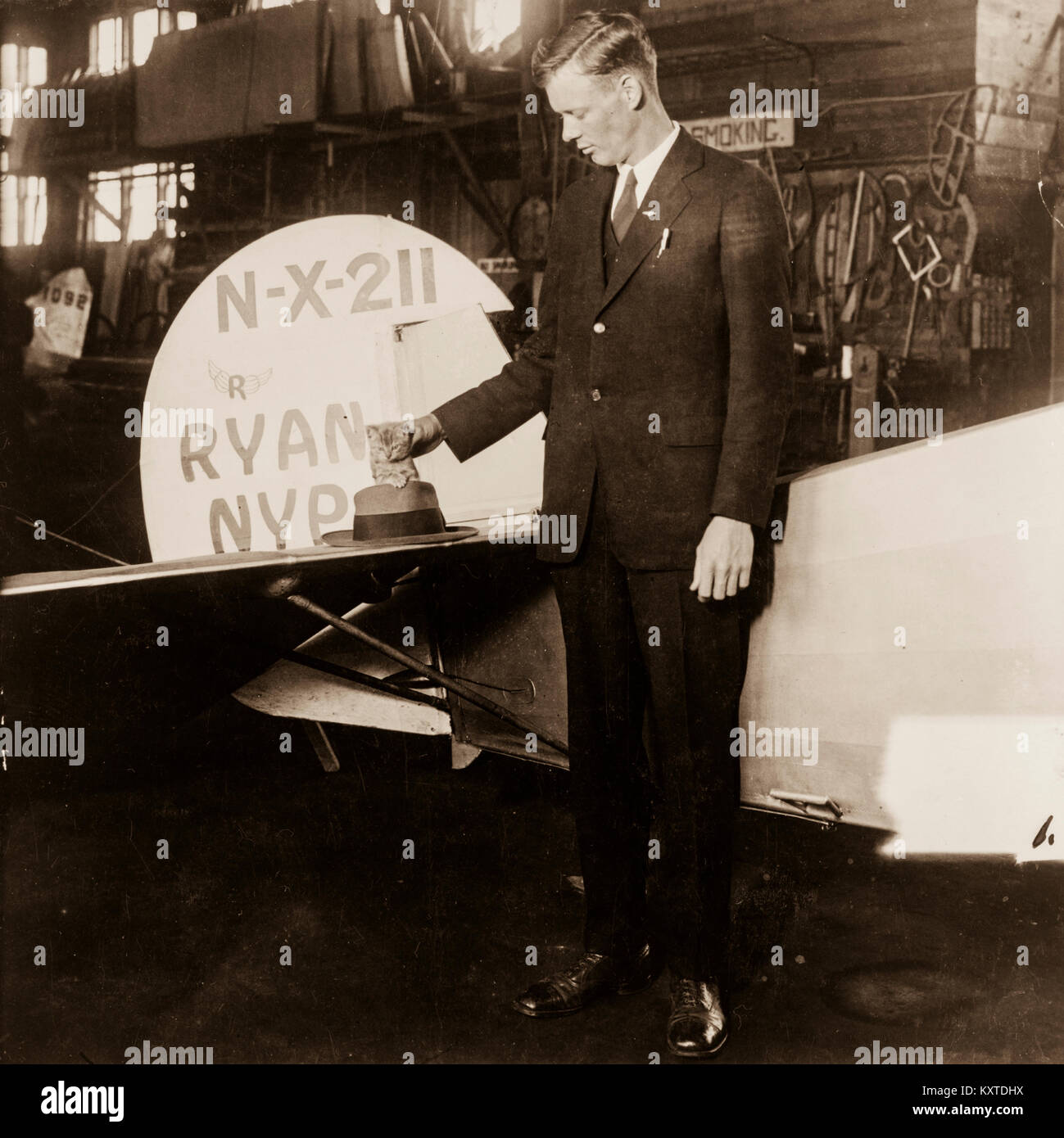 Charles A. Lindbergh aviator and American hero. In the early morning of ...