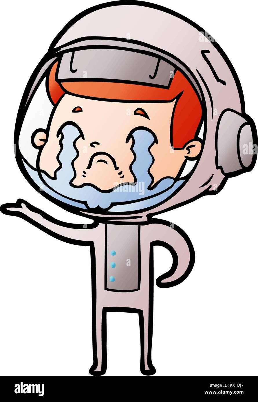 cartoon crying astronaut Stock Vector Image & Art - Alamy