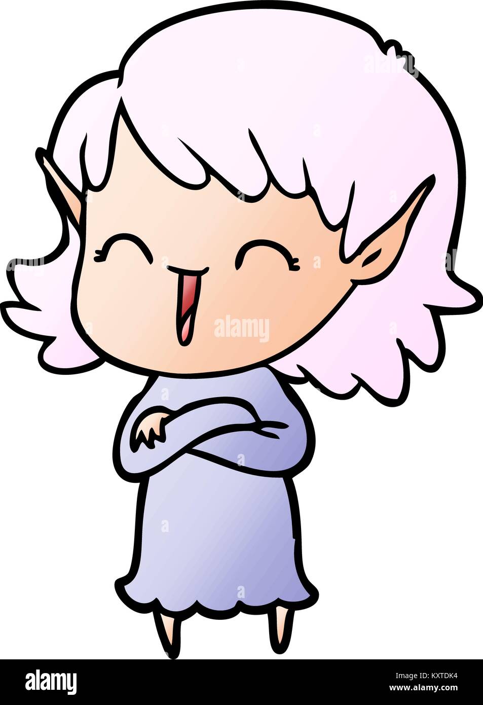 cartoon elf girl Stock Vector Image & Art - Alamy
