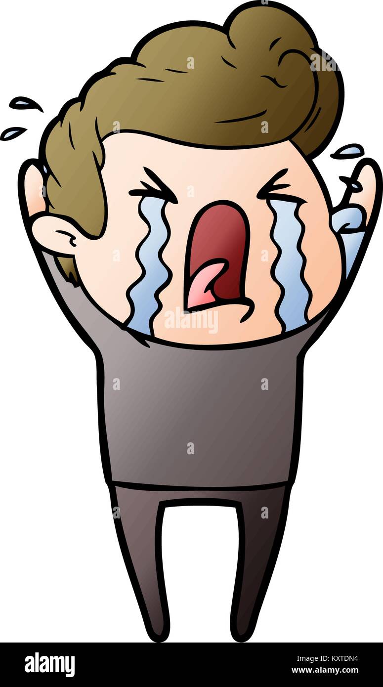 cartoon crying man Stock Vector Image & Art - Alamy