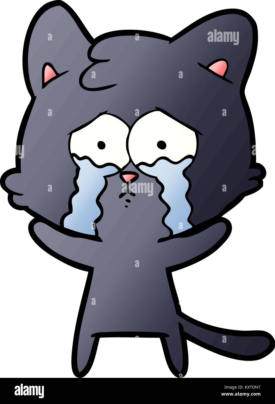 cartoon crying cat Stock Vector Image & Art - Alamy