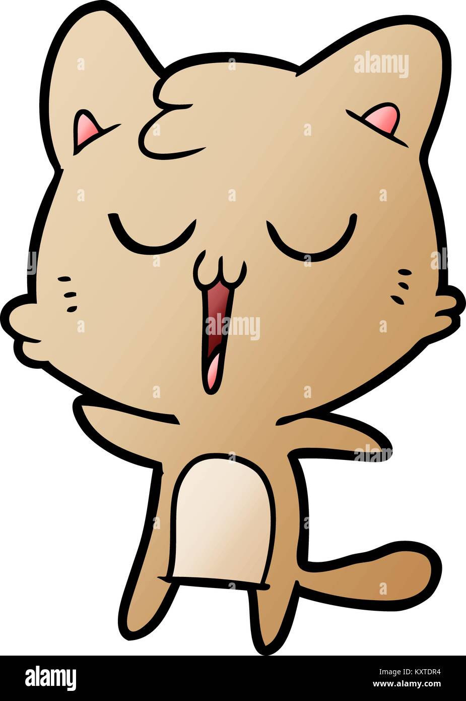 cartoon cat singing Stock Vector Image & Art - Alamy