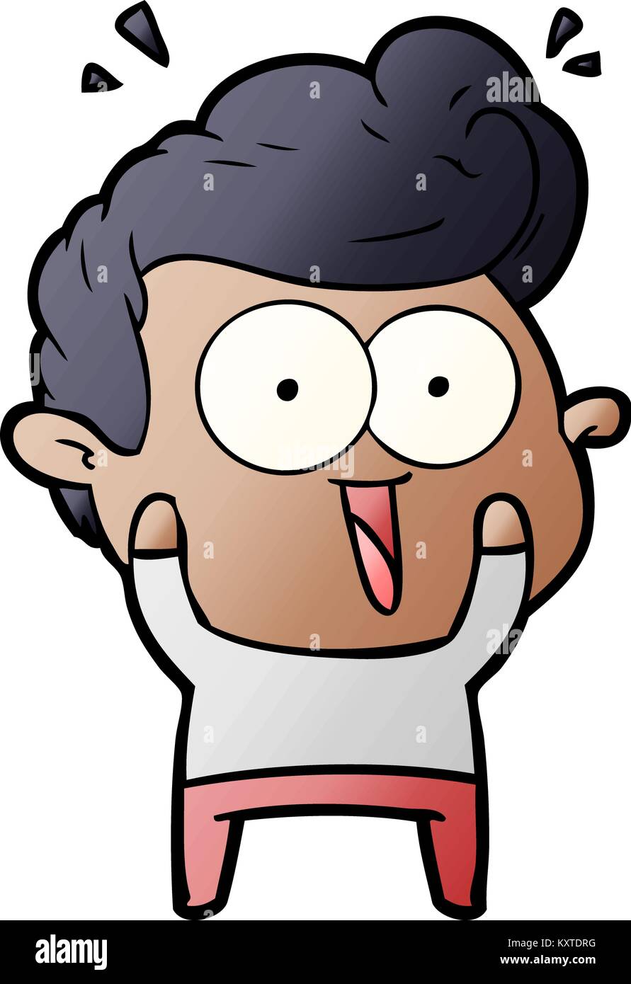 cartoon excited man Stock Vector Image & Art - Alamy