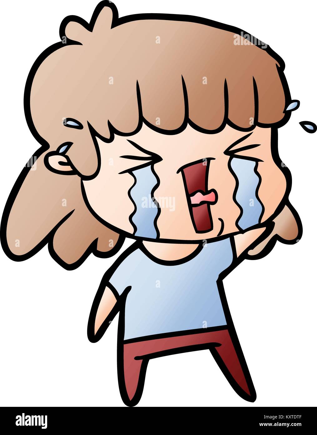 cartoon woman in tears Stock Vector Image & Art - Alamy