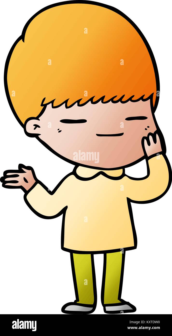 cartoon smug boy Stock Vector Image & Art - Alamy