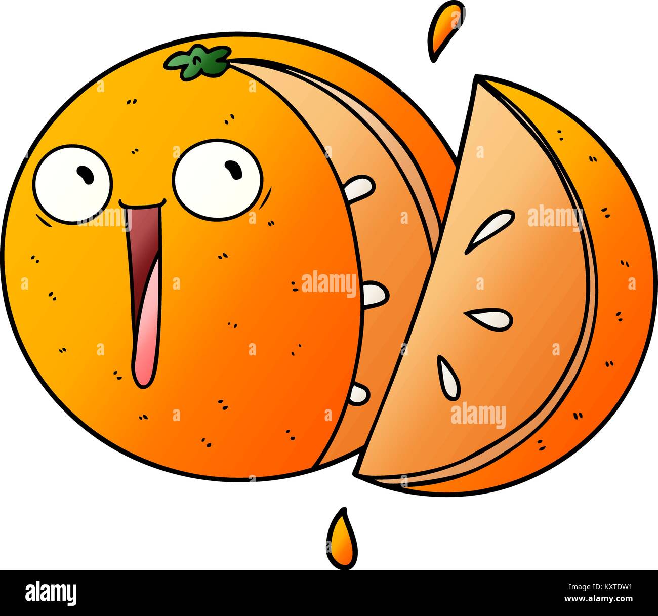 crazy cartoon orange Stock Vector Image & Art - Alamy