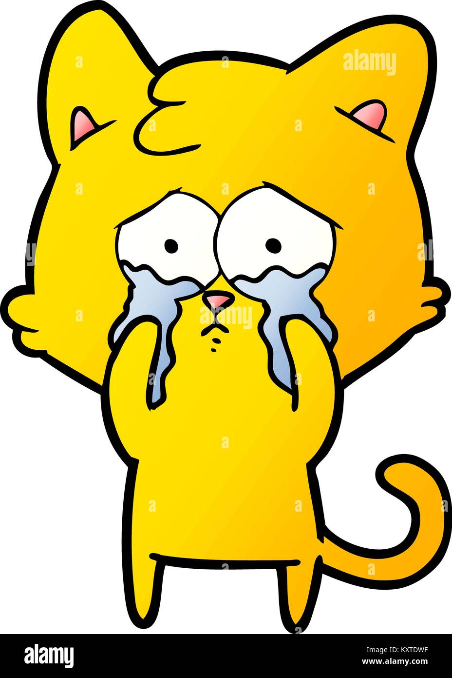 cartoon crying cat Stock Vector Image & Art - Alamy