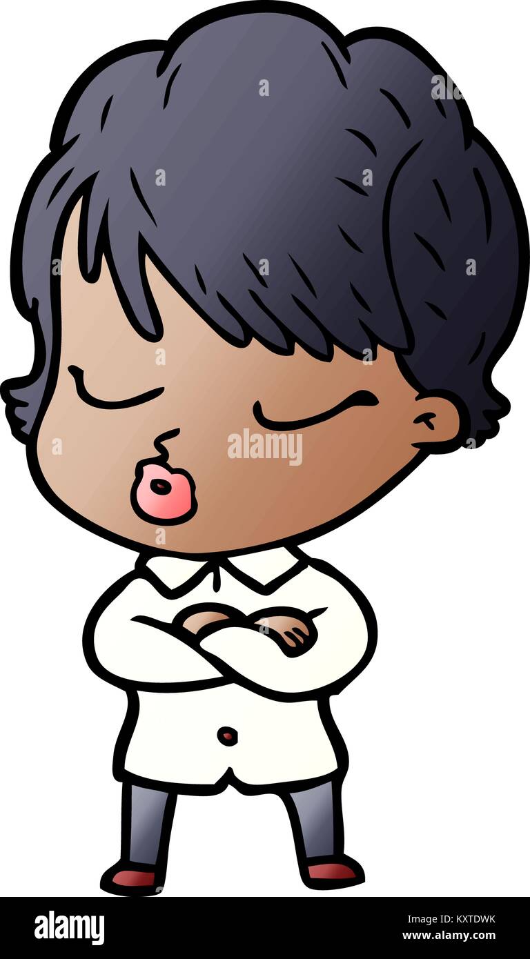 cartoon woman with eyes shut Stock Vector Image & Art - Alamy