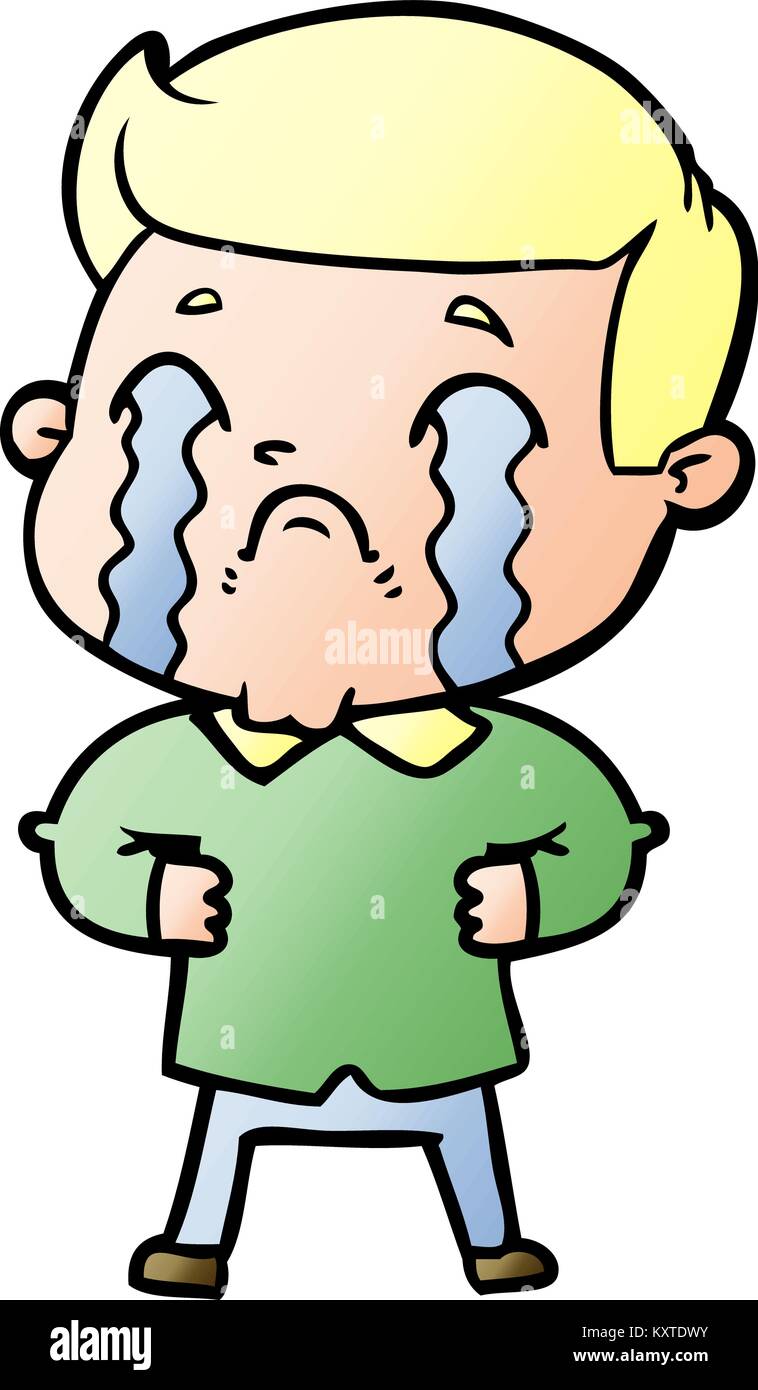 cartoon man crying Stock Vector Image & Art - Alamy