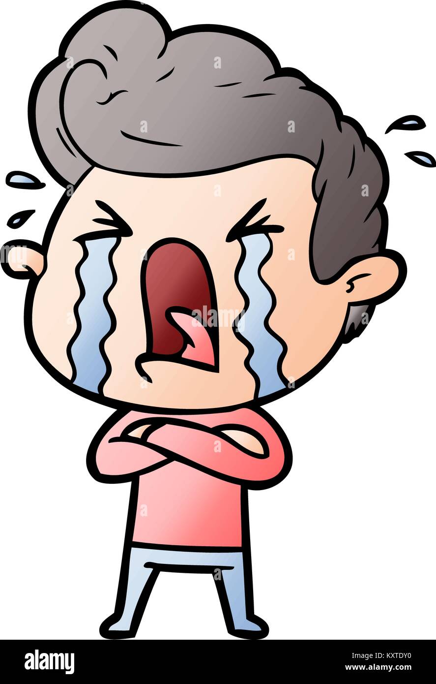cartoon crying man Stock Vector Image & Art - Alamy