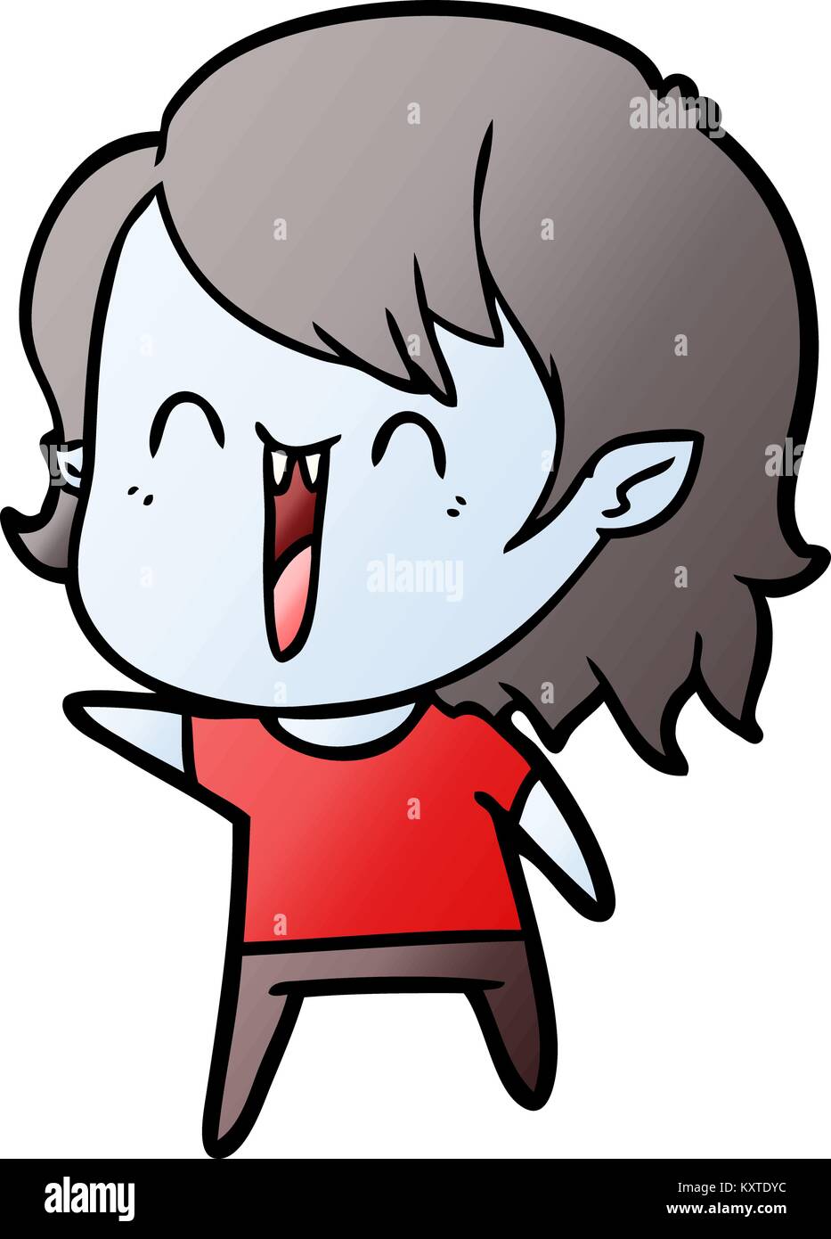cute cartoon happy vampire girl Stock Vector Image & Art - Alamy