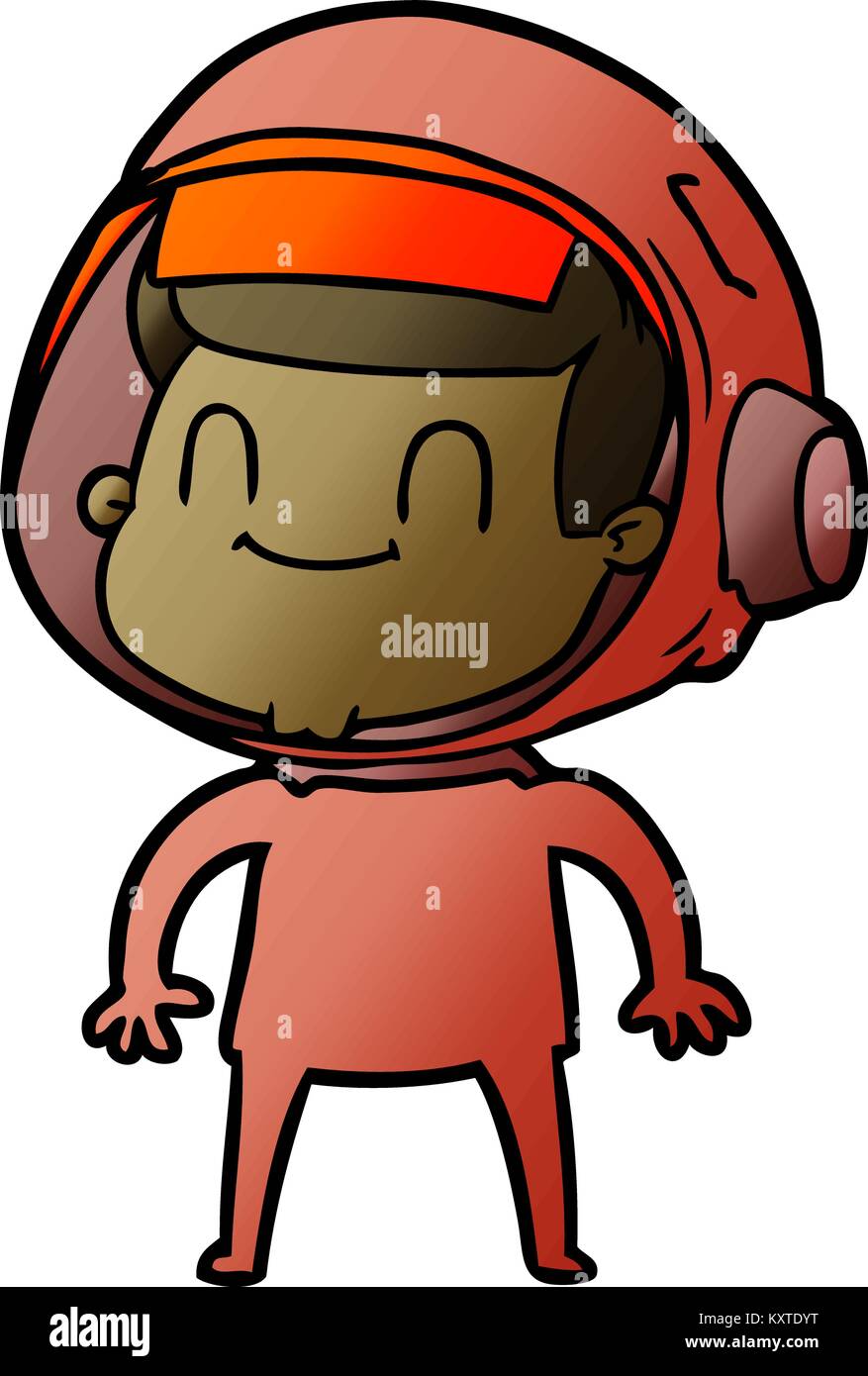 happy cartoon astronaut Stock Vector Image & Art - Alamy