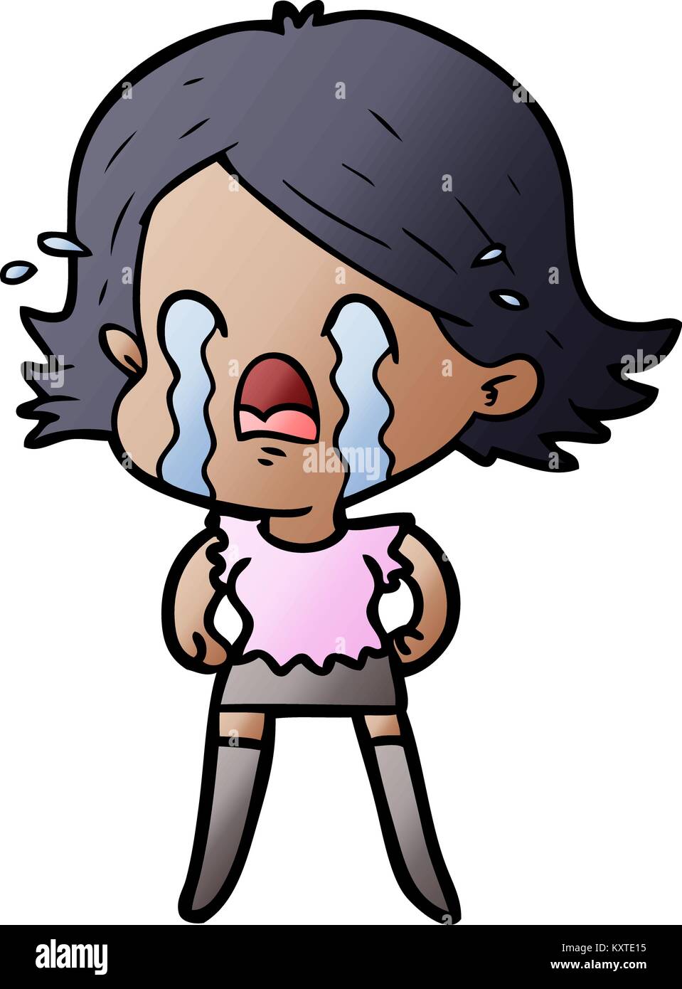 cartoon woman crying Stock Vector Image & Art - Alamy