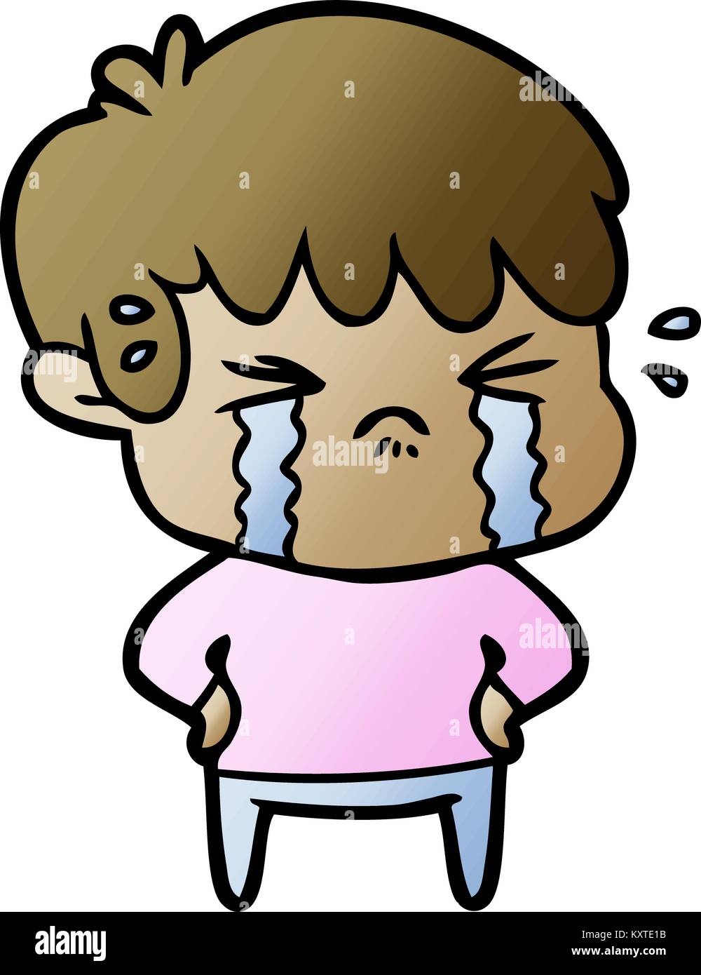 cartoon boy crying Stock Vector Image & Art - Alamy