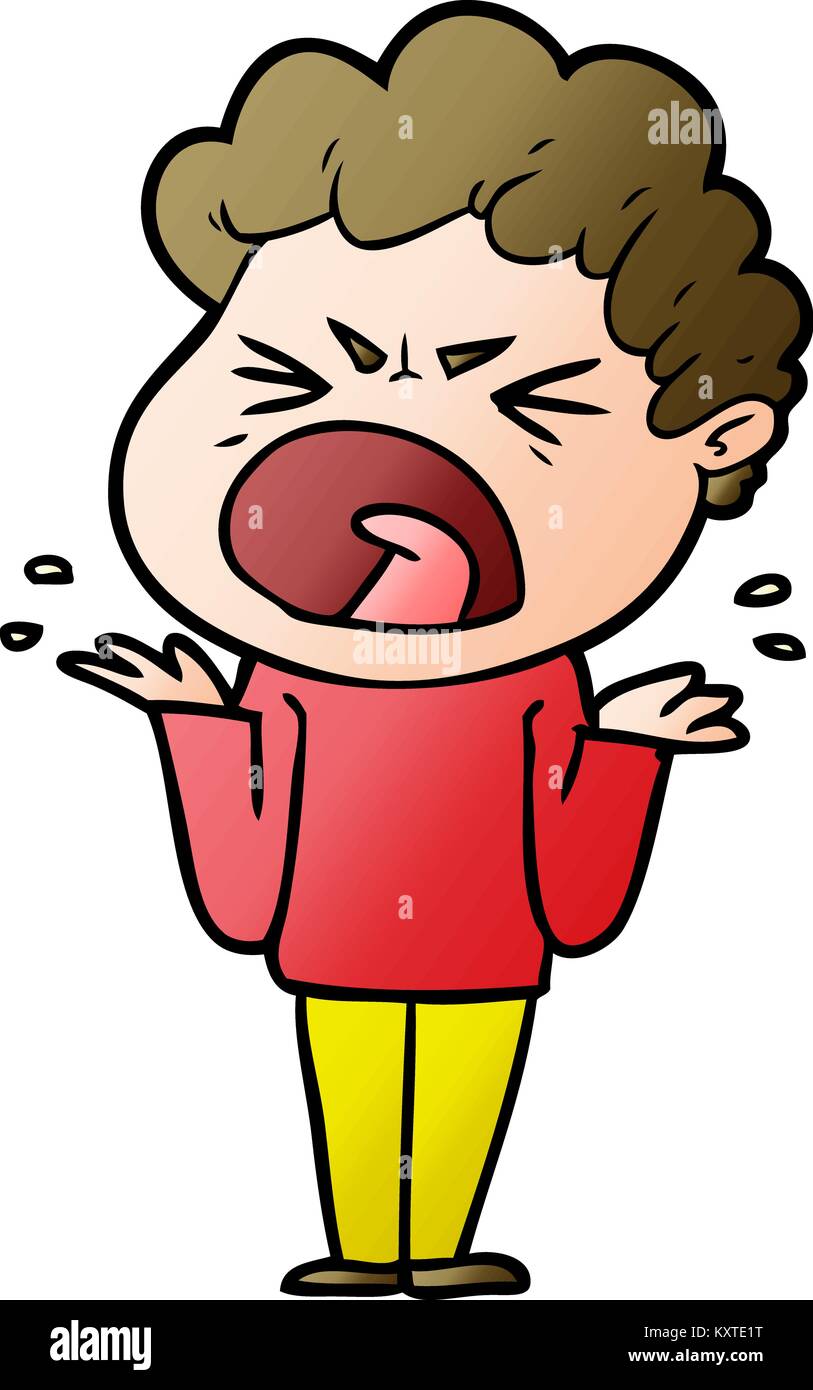 cartoon furious man Stock Vector Image & Art - Alamy