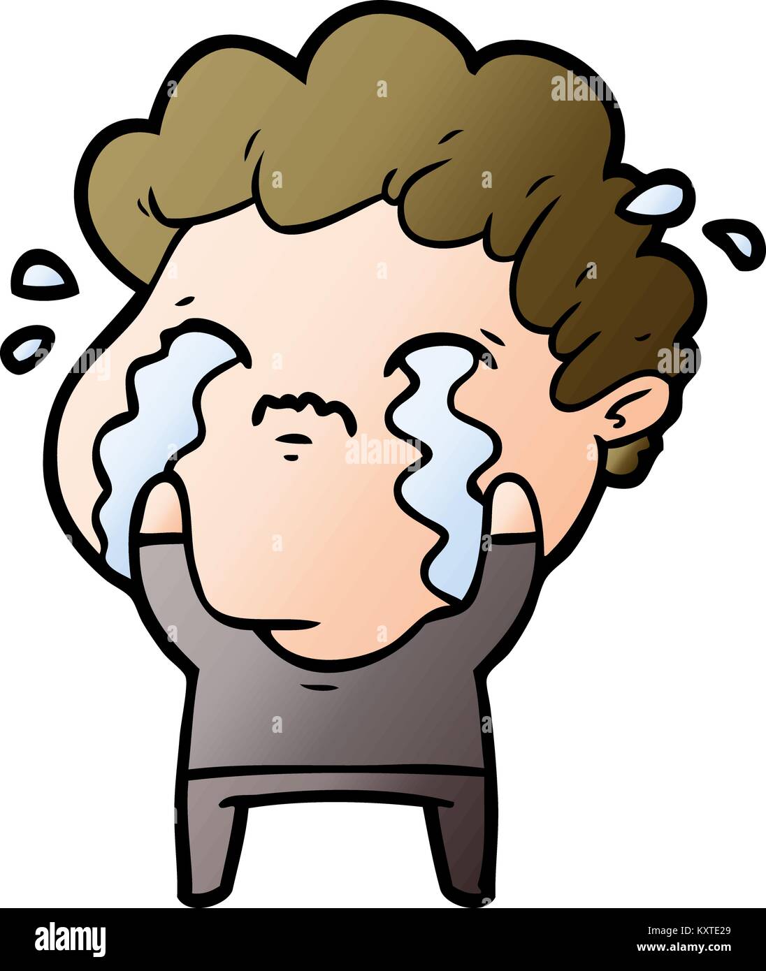 cartoon man crying Stock Vector Image & Art - Alamy