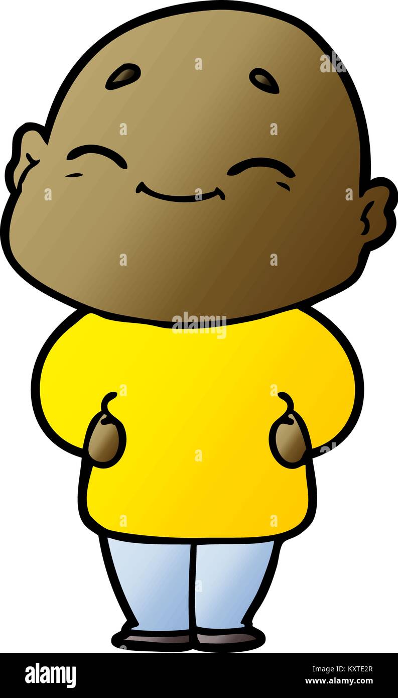 cartoon happy bald man Stock Vector Image & Art - Alamy