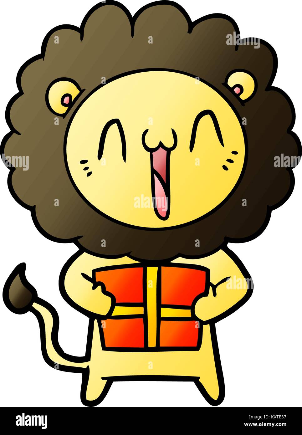 happy cartoon lion Stock Vector Image & Art - Alamy