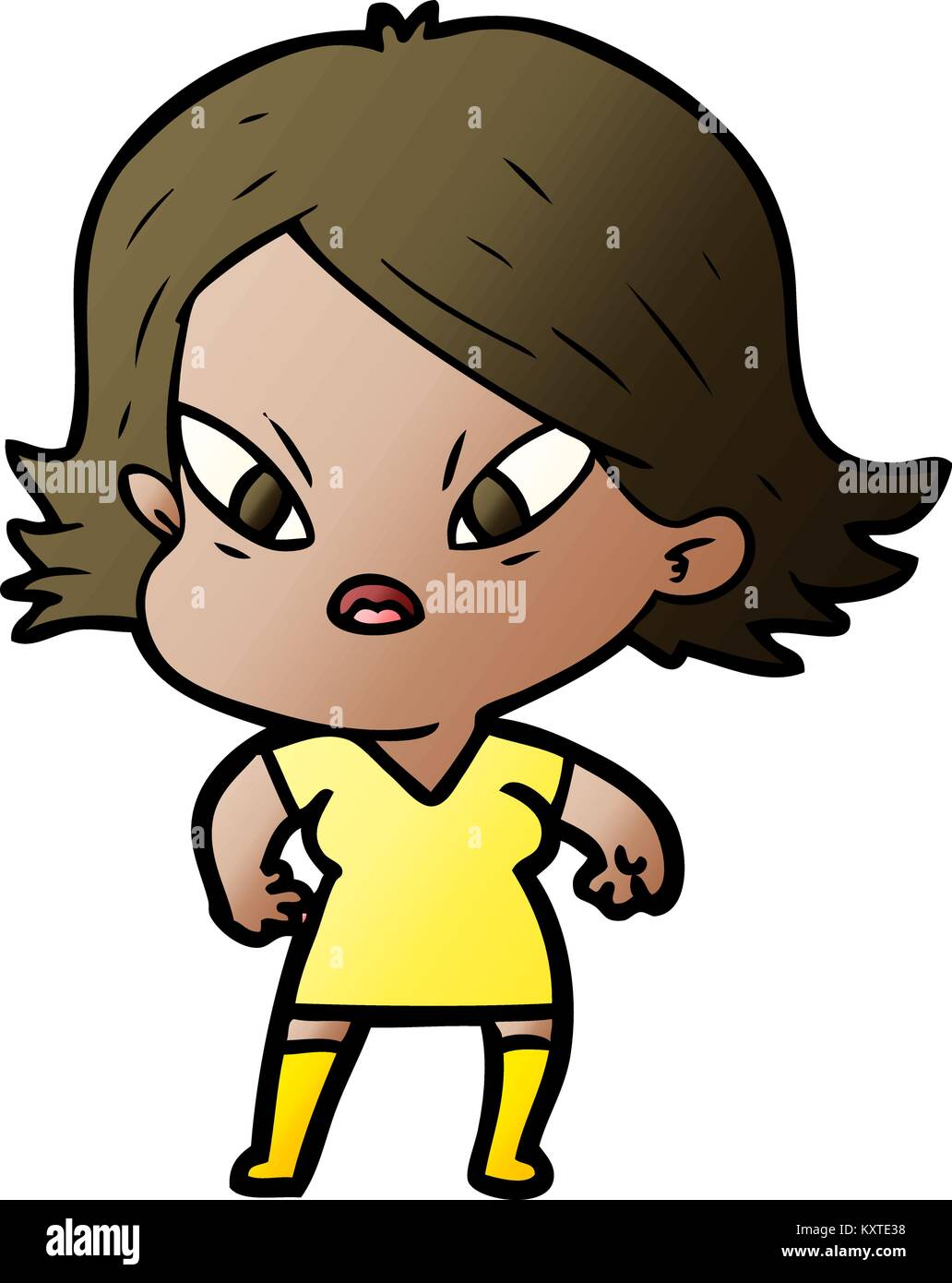 cartoon stressed woman Stock Vector Image & Art - Alamy