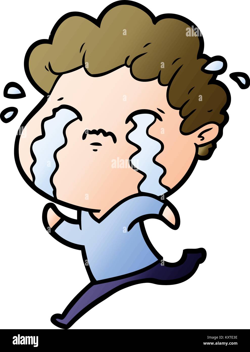 cartoon man crying Stock Vector Image & Art - Alamy