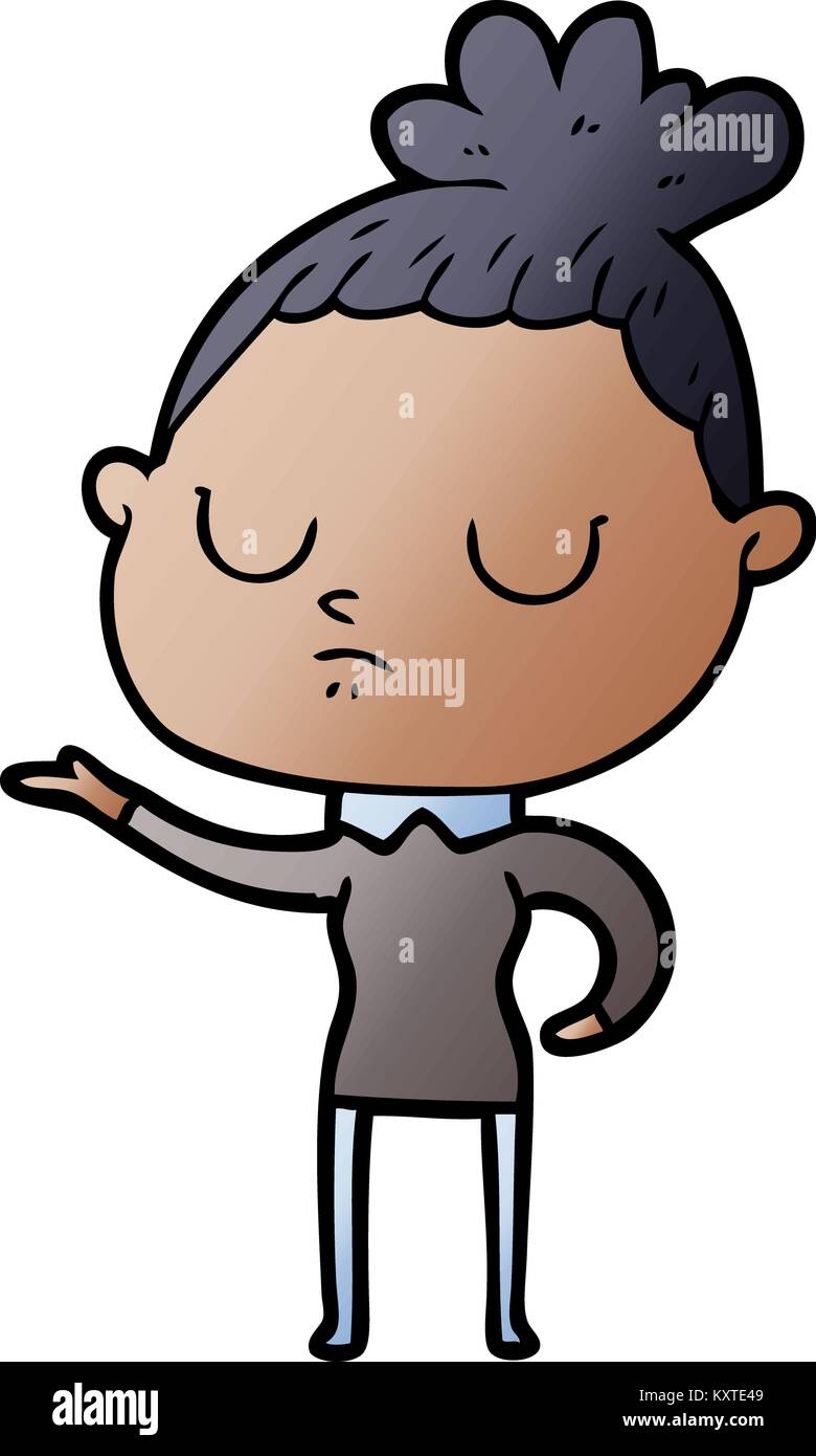 cartoon calm woman Stock Vector Image & Art - Alamy