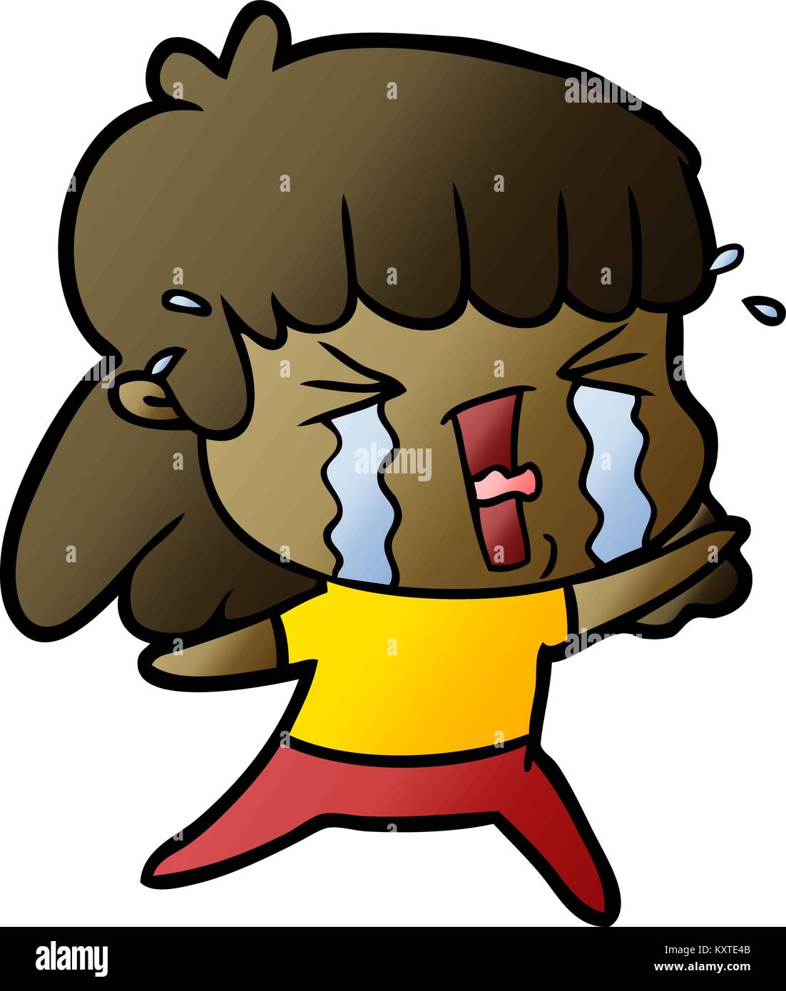 cartoon woman in tears Stock Vector Image & Art - Alamy
