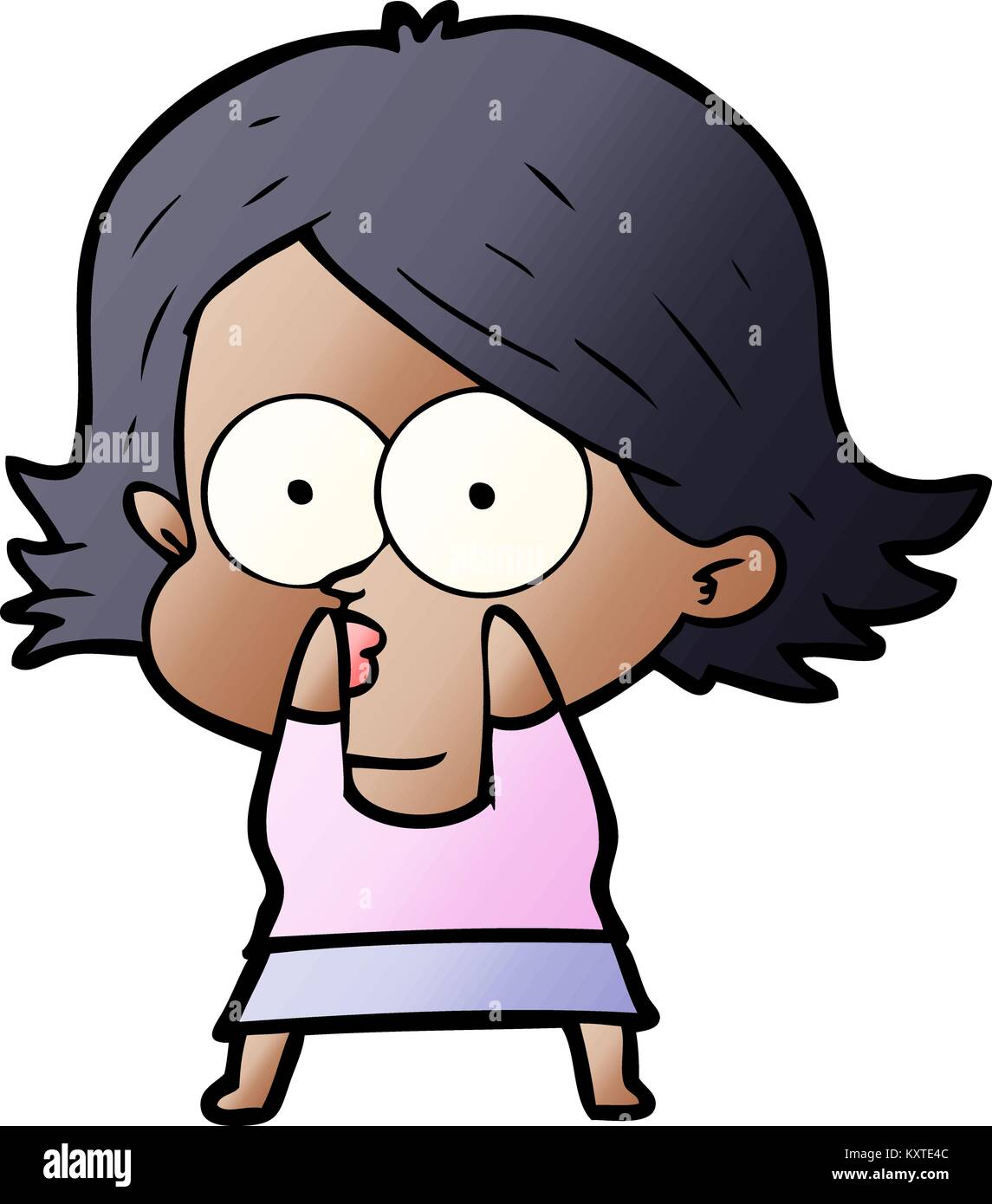 cartoon girl pouting Stock Vector Image & Art - Alamy