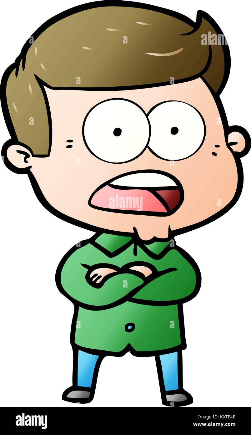 cartoon shocked man Stock Vector Image & Art - Alamy