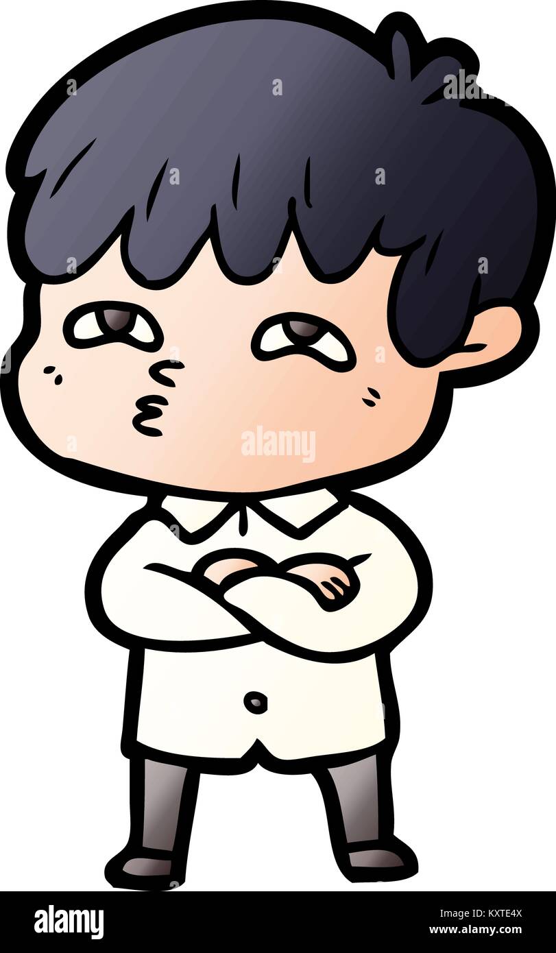 cartoon curious man Stock Vector Image & Art - Alamy