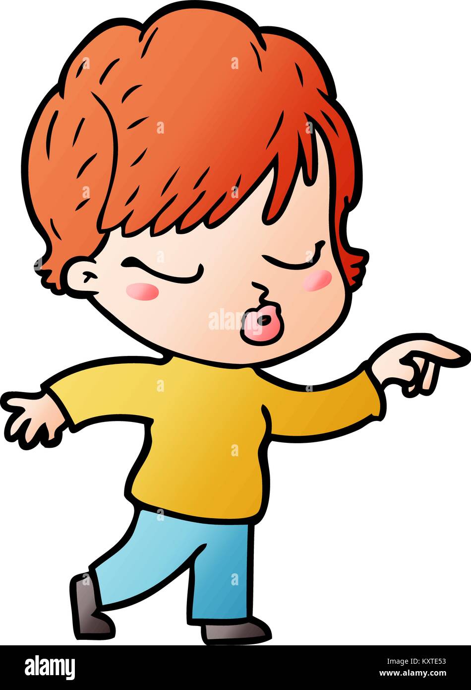 cartoon woman with eyes shut Stock Vector Image & Art - Alamy