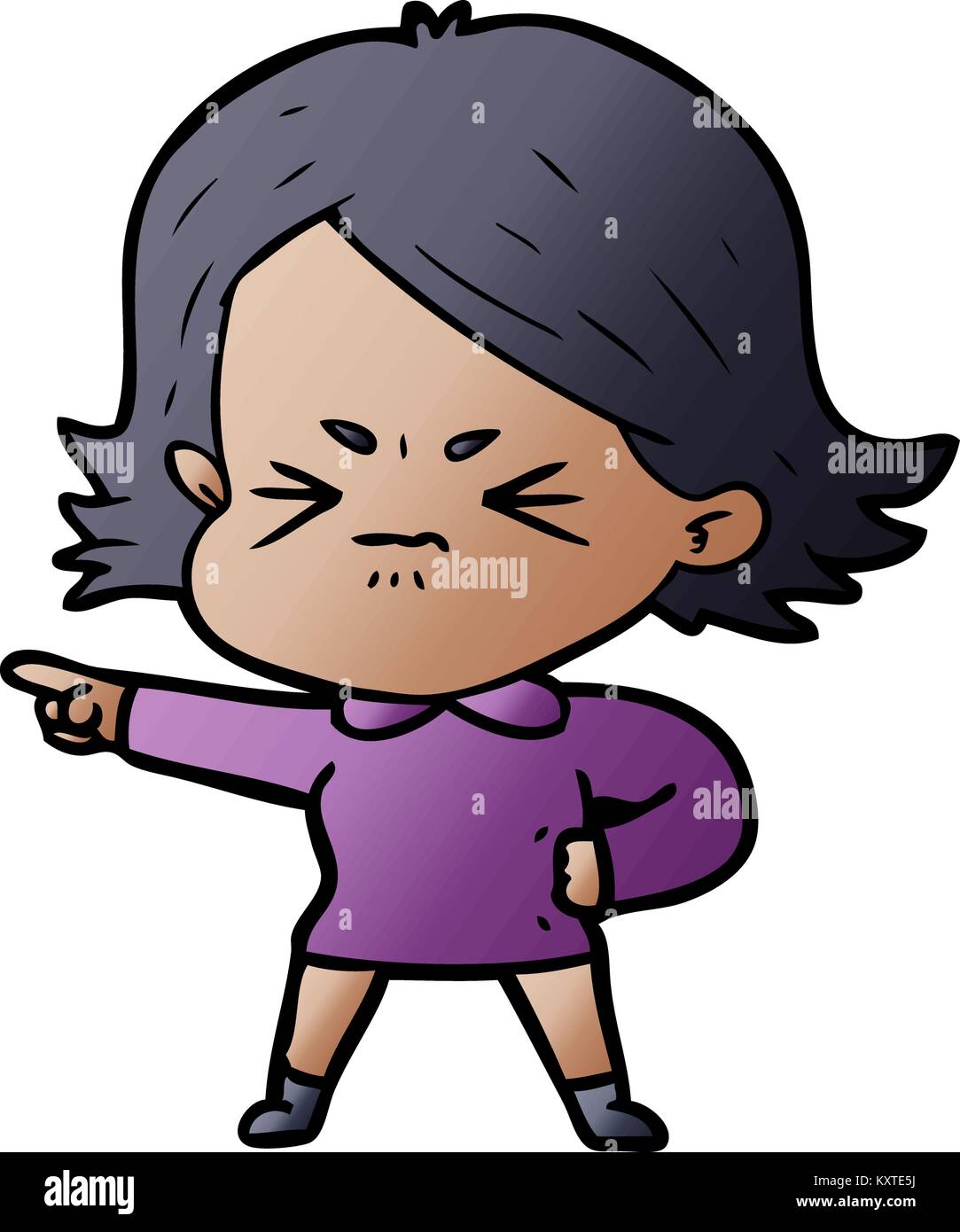 cartoon angry woman Stock Vector Image & Art - Alamy