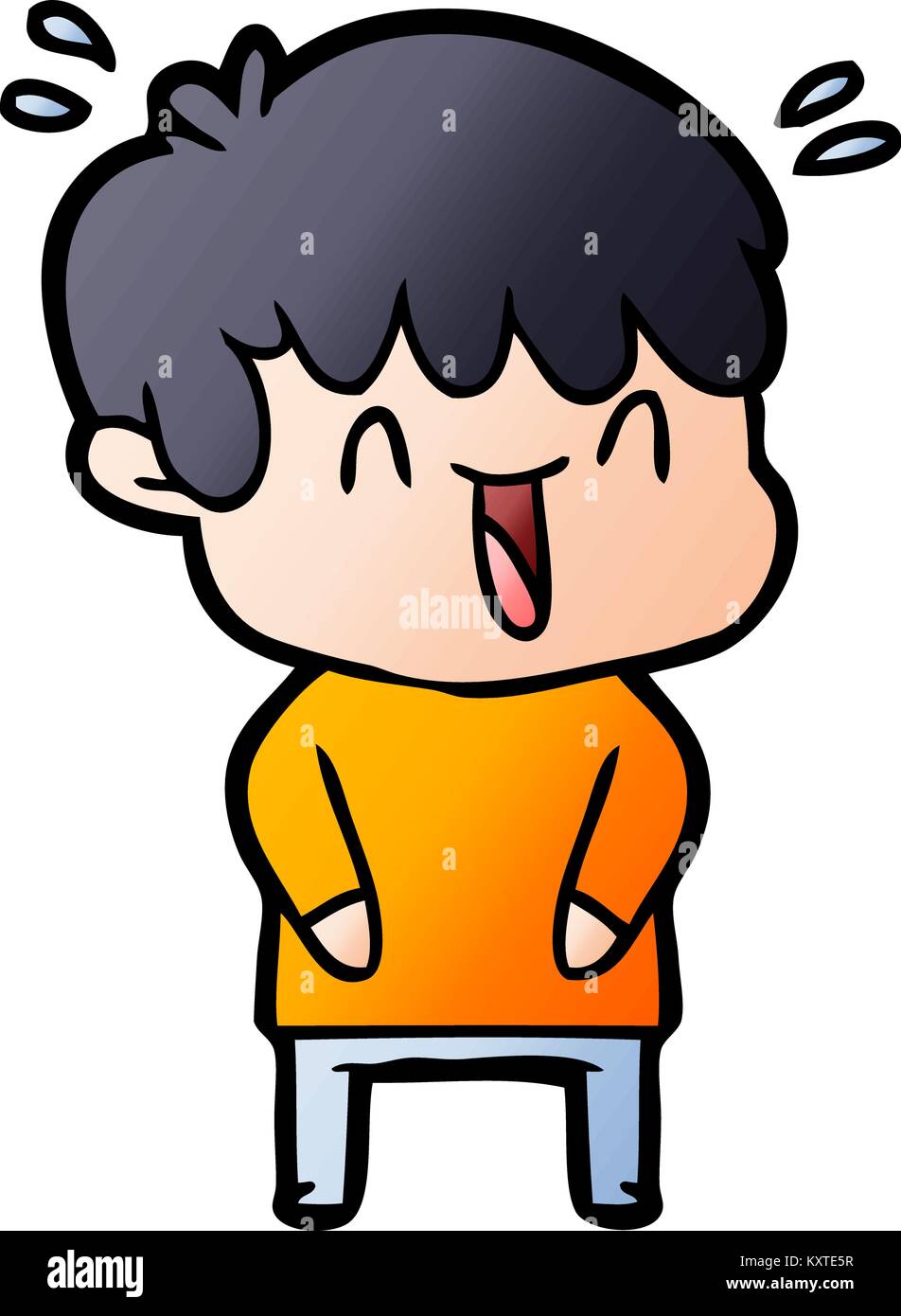 cartoon laughing boy Stock Vector Image & Art - Alamy